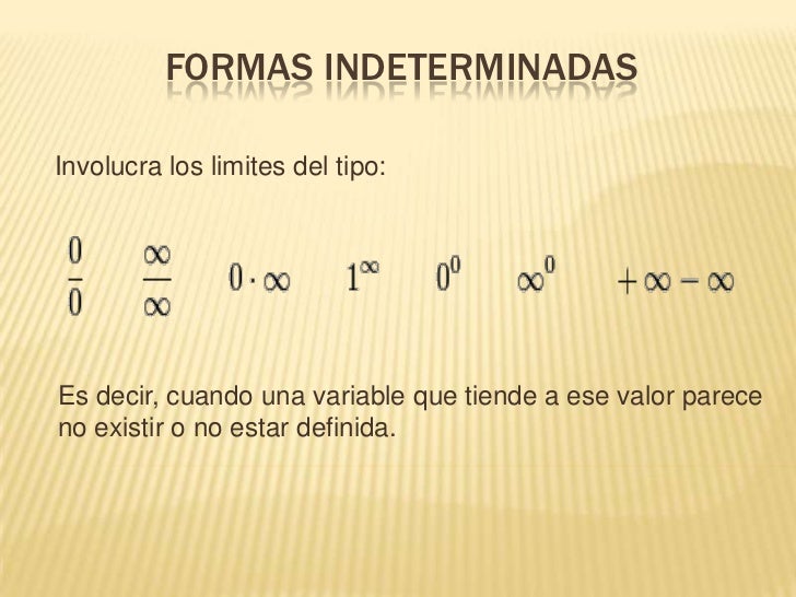 Formas Indeterminadas