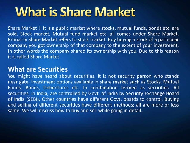 Share market basics | PPTX