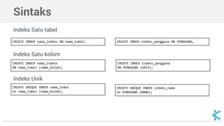 Pemrograman SQL - Index | PDF