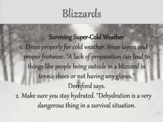 Survival Skills During Natural Disasters | PPTX