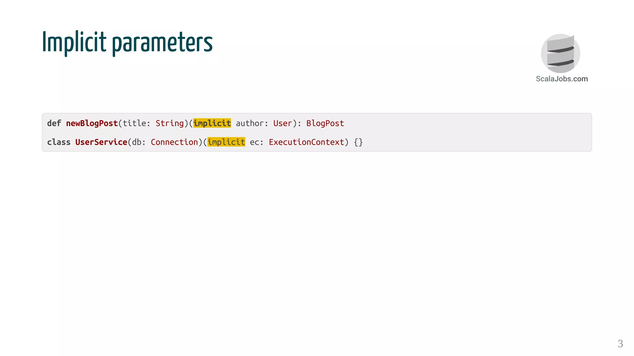 Implicit parameters, when to use them (or not)! | PPT