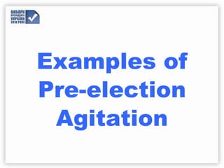 Examples of pre-election agitation | PPT