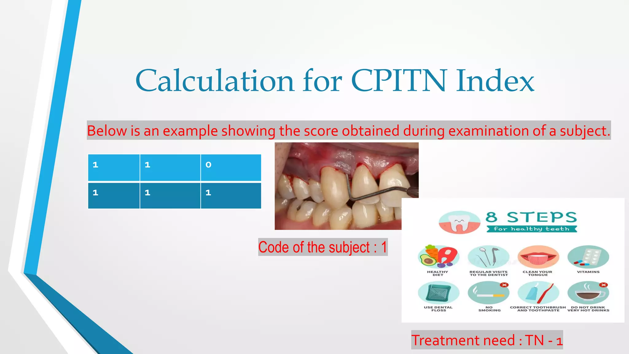 INDEX CPITN, DMFT & DMFS | PDF