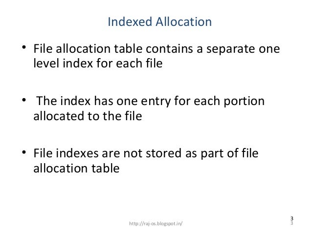 Index allocation 48 1