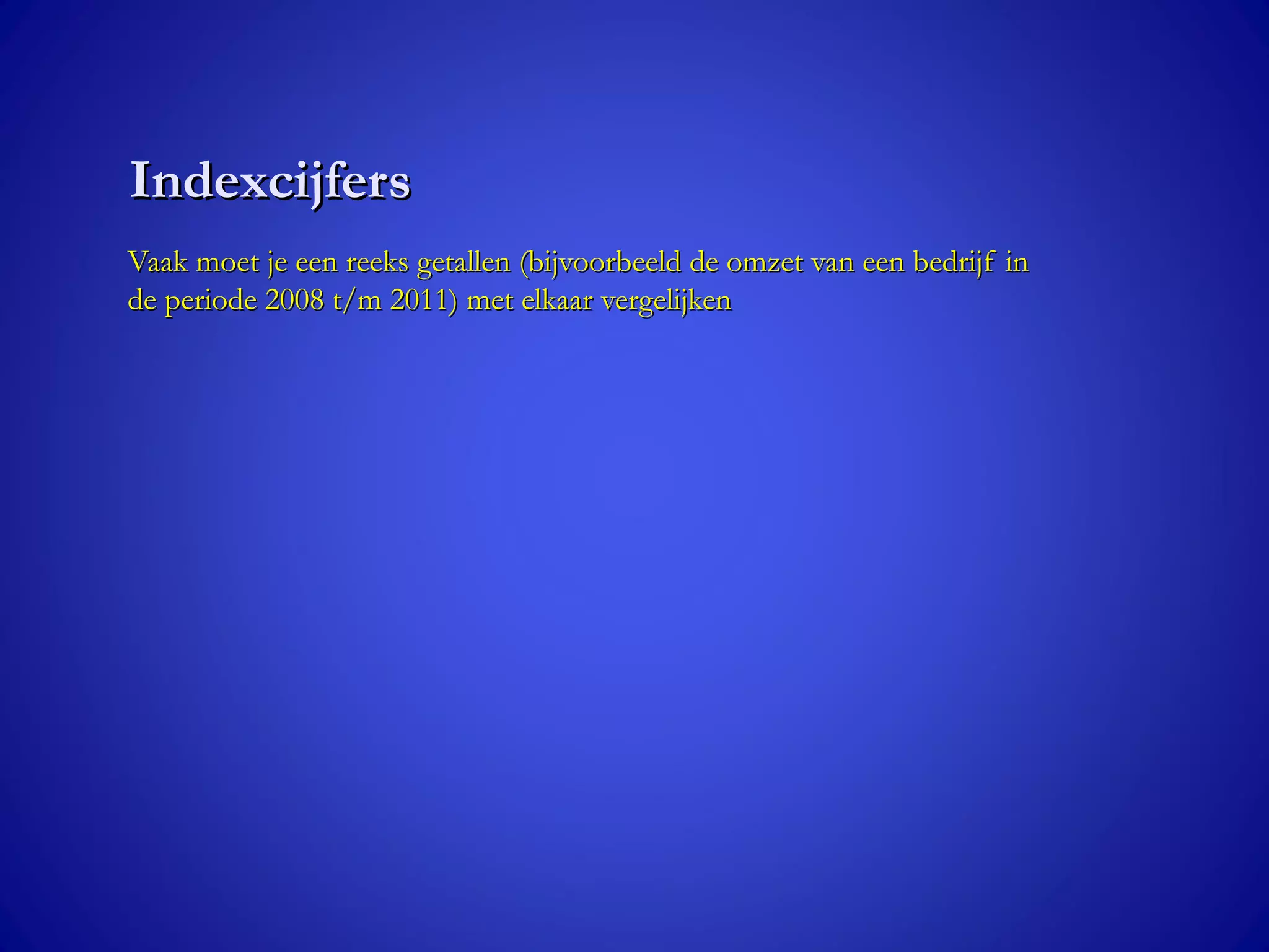 Indexcijfers | PPT