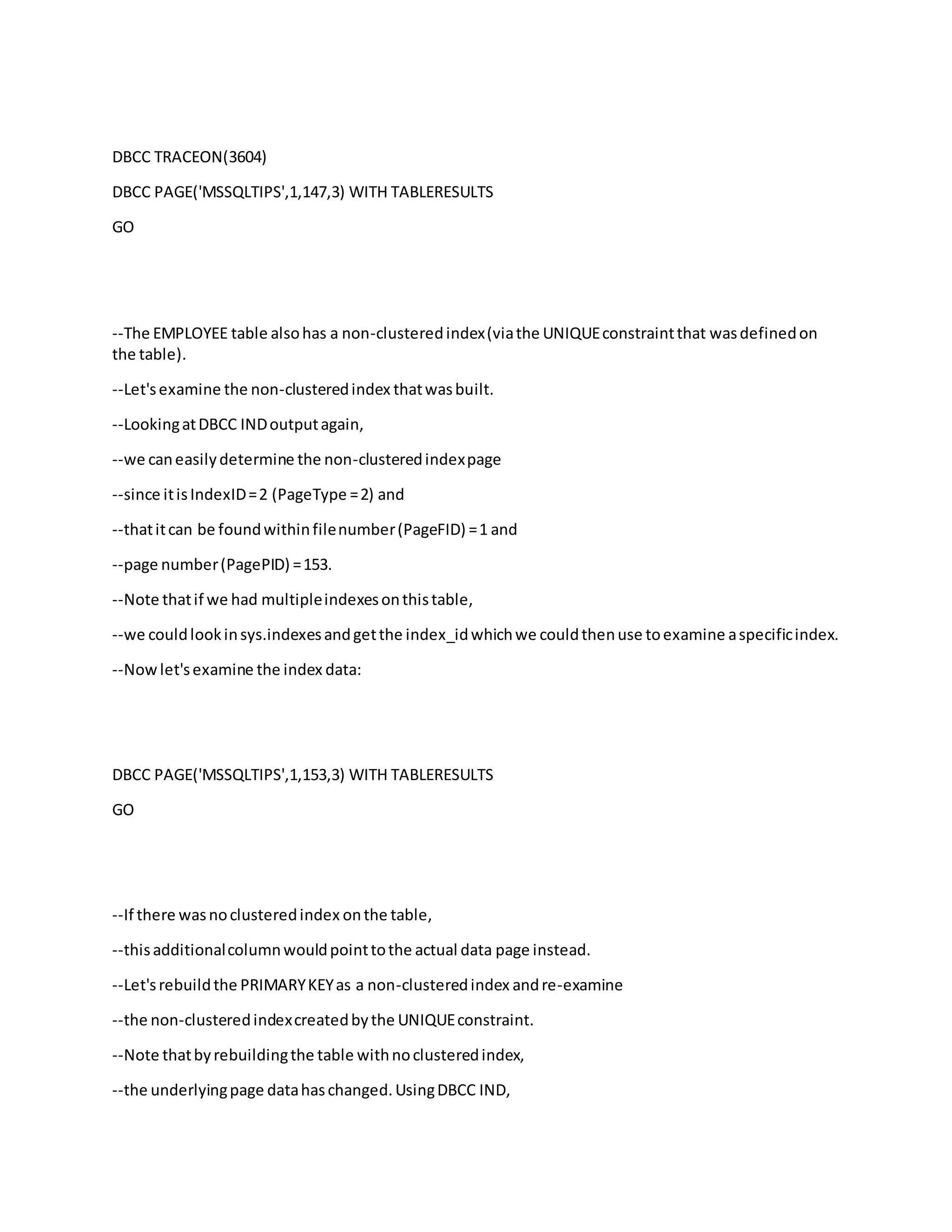 supporting t-sql scripts for IndexPage, Datapage and IndexDefragmentation | DOCX | Databases ...