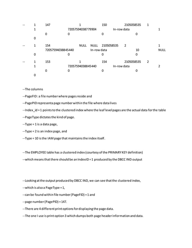 supporting t-sql scripts for IndexPage, Datapage and IndexDefragmentation | DOCX | Databases ...