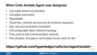 Hyperledger Cello Feb 20, 2018 | PPT