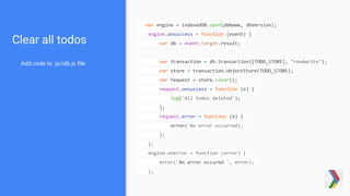 IndexedDB and Push Notifications in Progressive Web Apps | PPT
