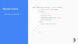IndexedDB and Push Notifications in Progressive Web Apps | PPT