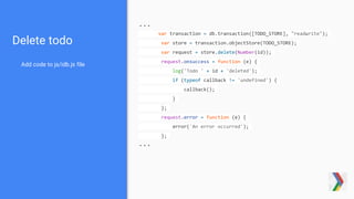 IndexedDB and Push Notifications in Progressive Web Apps | PPT