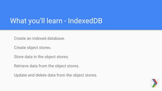 IndexedDB and Push Notifications in Progressive Web Apps | PPT