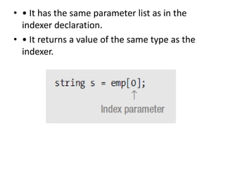 Indexers, Partial Class And Partial Method | PDF | Programming Languages | Computing