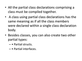 Indexers, Partial Class And Partial Method | PDF | Programming Languages | Computing