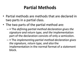 Indexers, Partial Class And Partial Method | PDF | Programming Languages | Computing