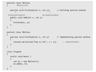 Indexers, Partial Class And Partial Method | PDF | Programming Languages | Computing