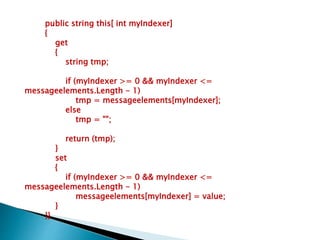 Indexers in C# | PPT