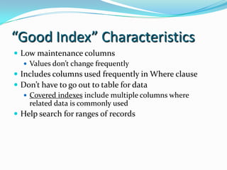 Indexes | PPT