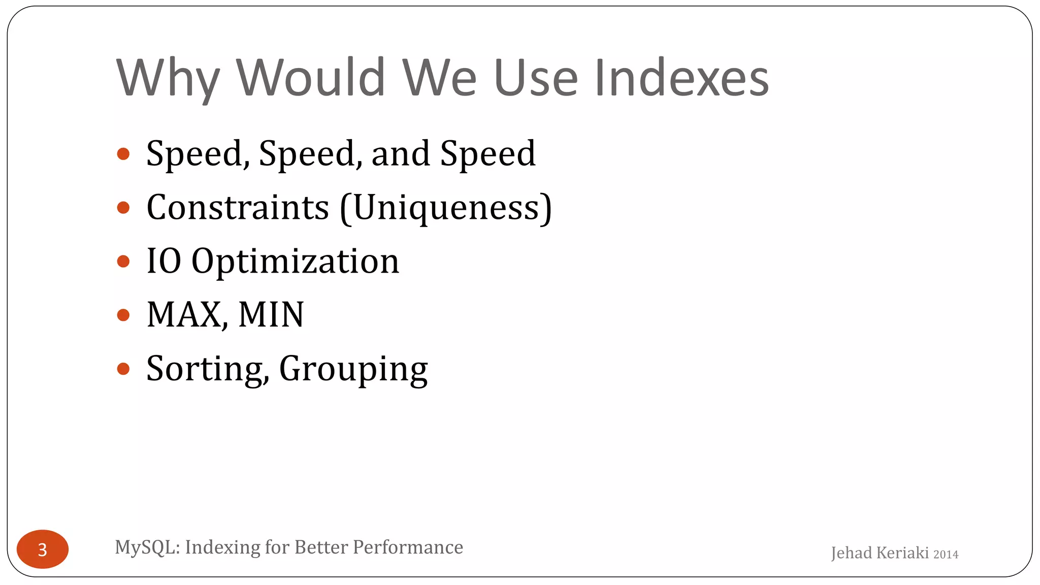 MySQL: Indexing for Better Performance | PDF