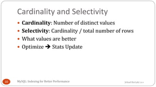 MySQL: Indexing for Better Performance | PDF