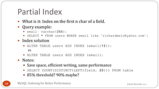 MySQL: Indexing for Better Performance | PDF | Databases | Computer Software and Applications