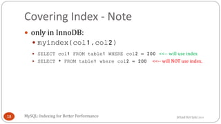 MySQL: Indexing for Better Performance | PDF | Databases | Computer Software and Applications