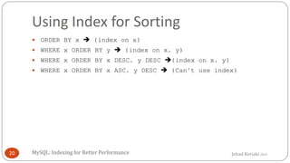 MySQL: Indexing for Better Performance | PDF | Databases | Computer Software and Applications