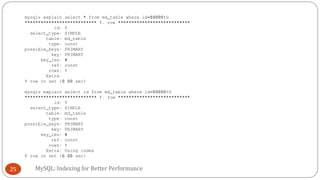 MySQL: Indexing for Better Performance | PDF