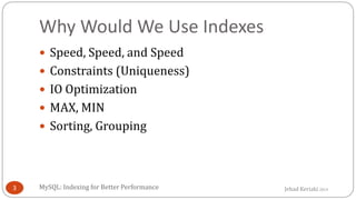 MySQL: Indexing for Better Performance | PDF | Databases | Computer Software and Applications