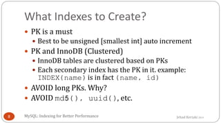 MySQL: Indexing for Better Performance | PDF