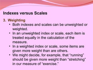 Indexes scales and typologies | PPT