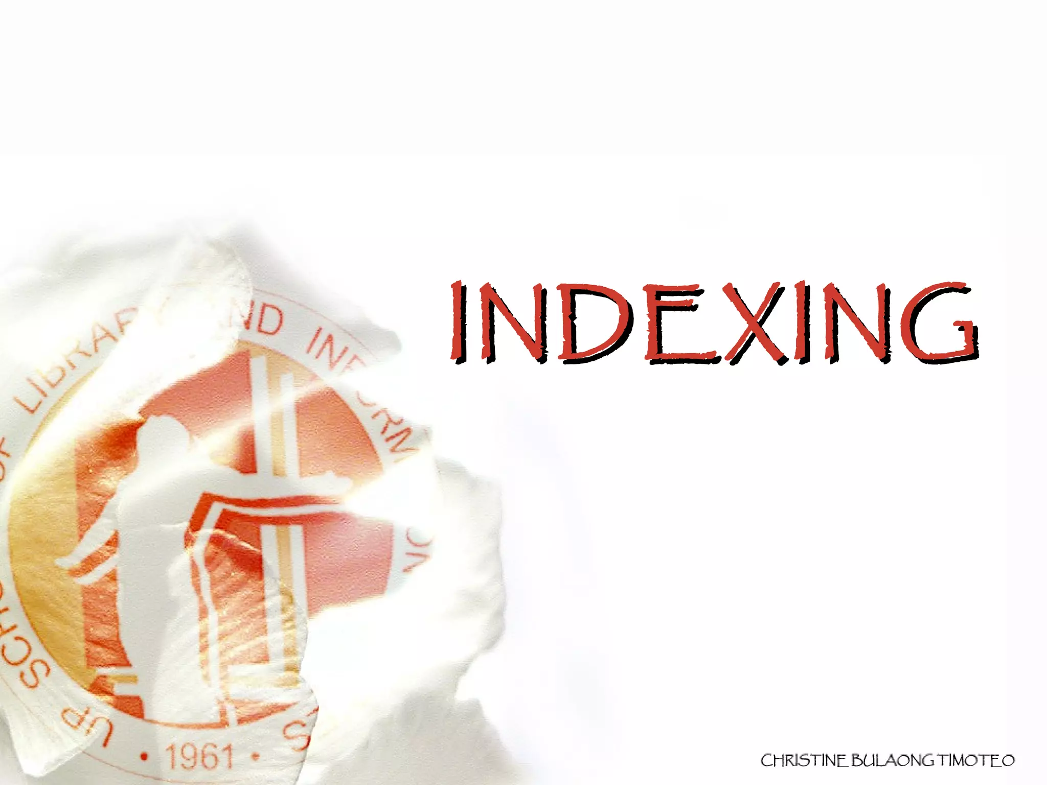 Indexing | PPT