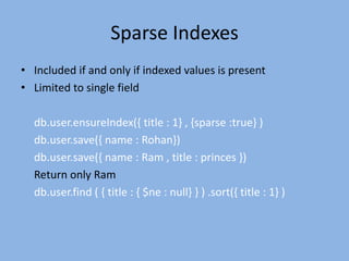 Indexing In MongoDB | PPTX