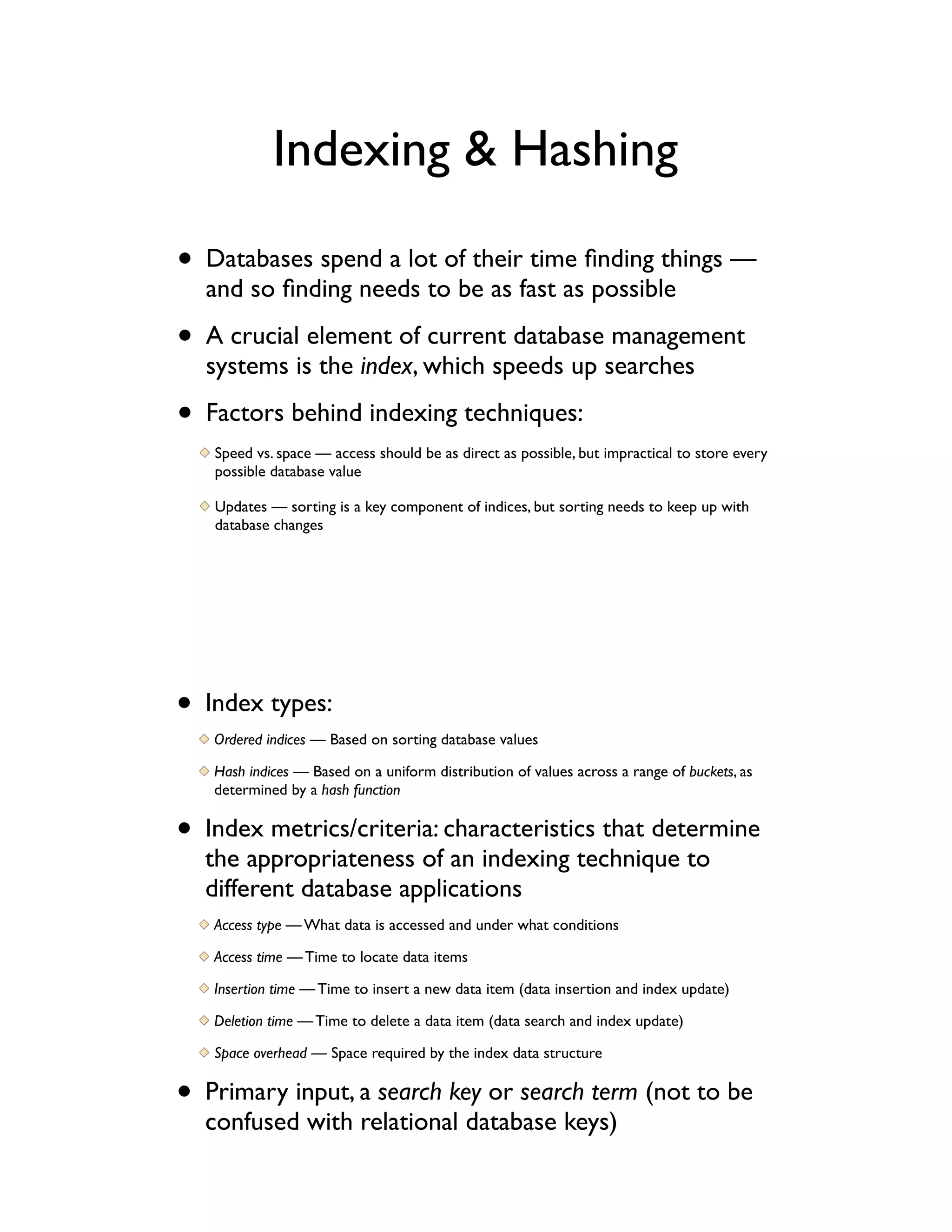 Database Indexing & Hashing Techniques | PDF Database Indexing & Hashing Techniques | PDF