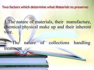 Indexing and abstracting preservation and conservation | PPTX