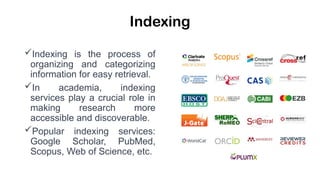 Indexing, Impact Factor and Plagiarism.pptx