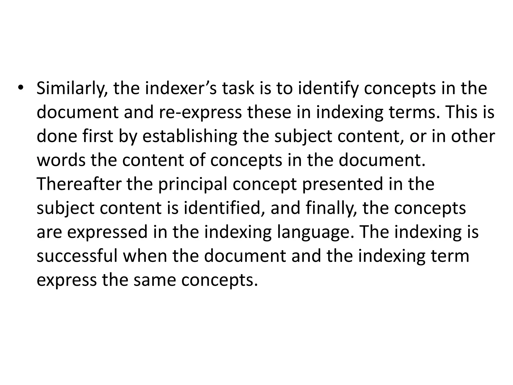 Indexing language concept types and characteristics | PDF | Internet for Beginners | Internet