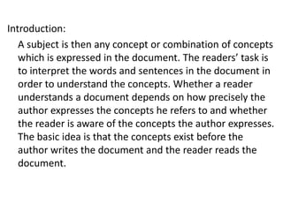 Indexing language concept types and characteristics | PDF