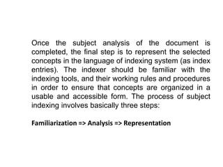 Indexing language concept types and characteristics | PDF