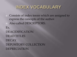 Indexing languages | PPTX