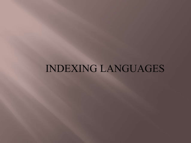 Indexing languages (2) | PPTX | Programming Languages | Computing