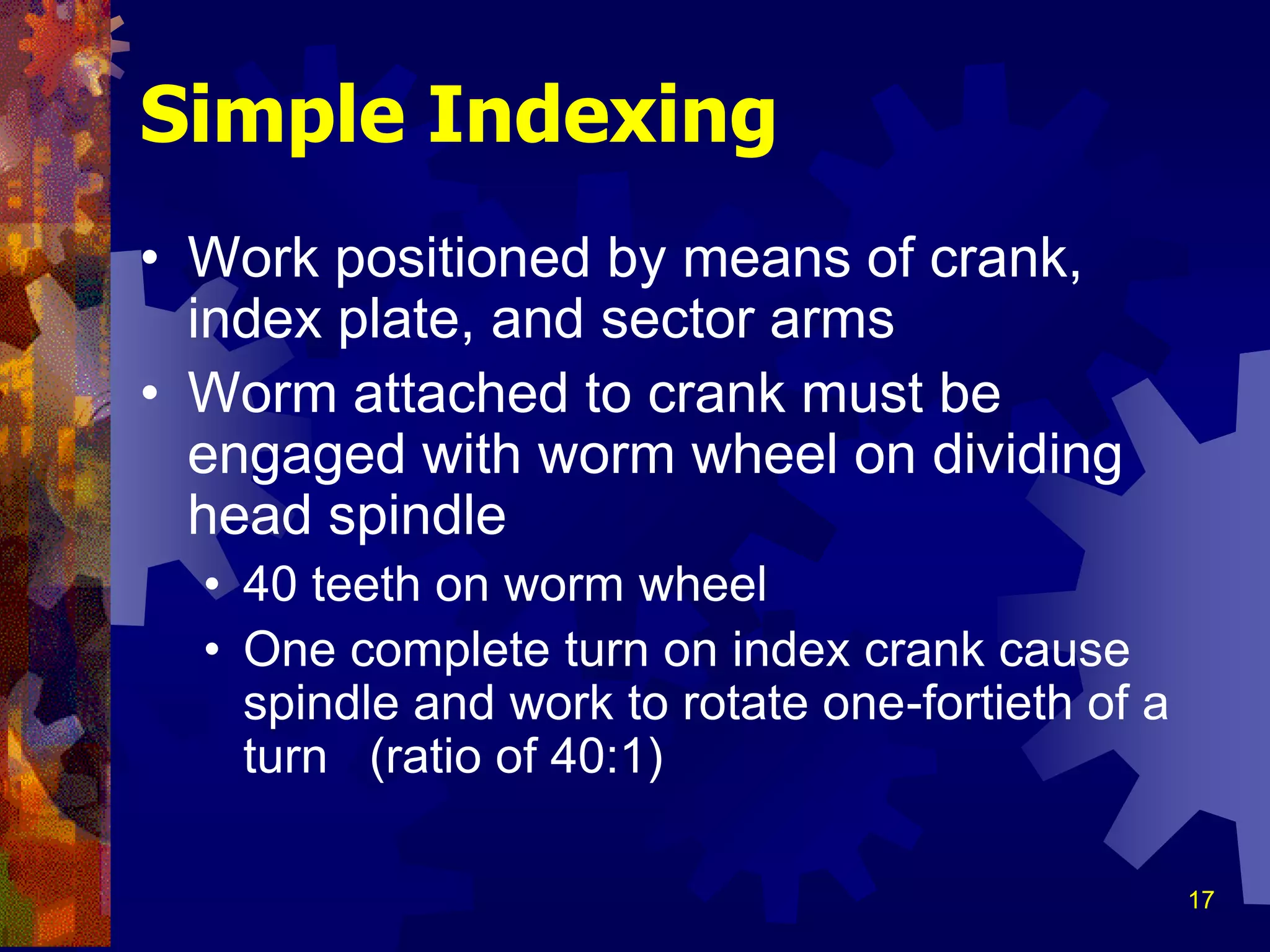 machining and machine tool (Indexing milling machine) | PDF
