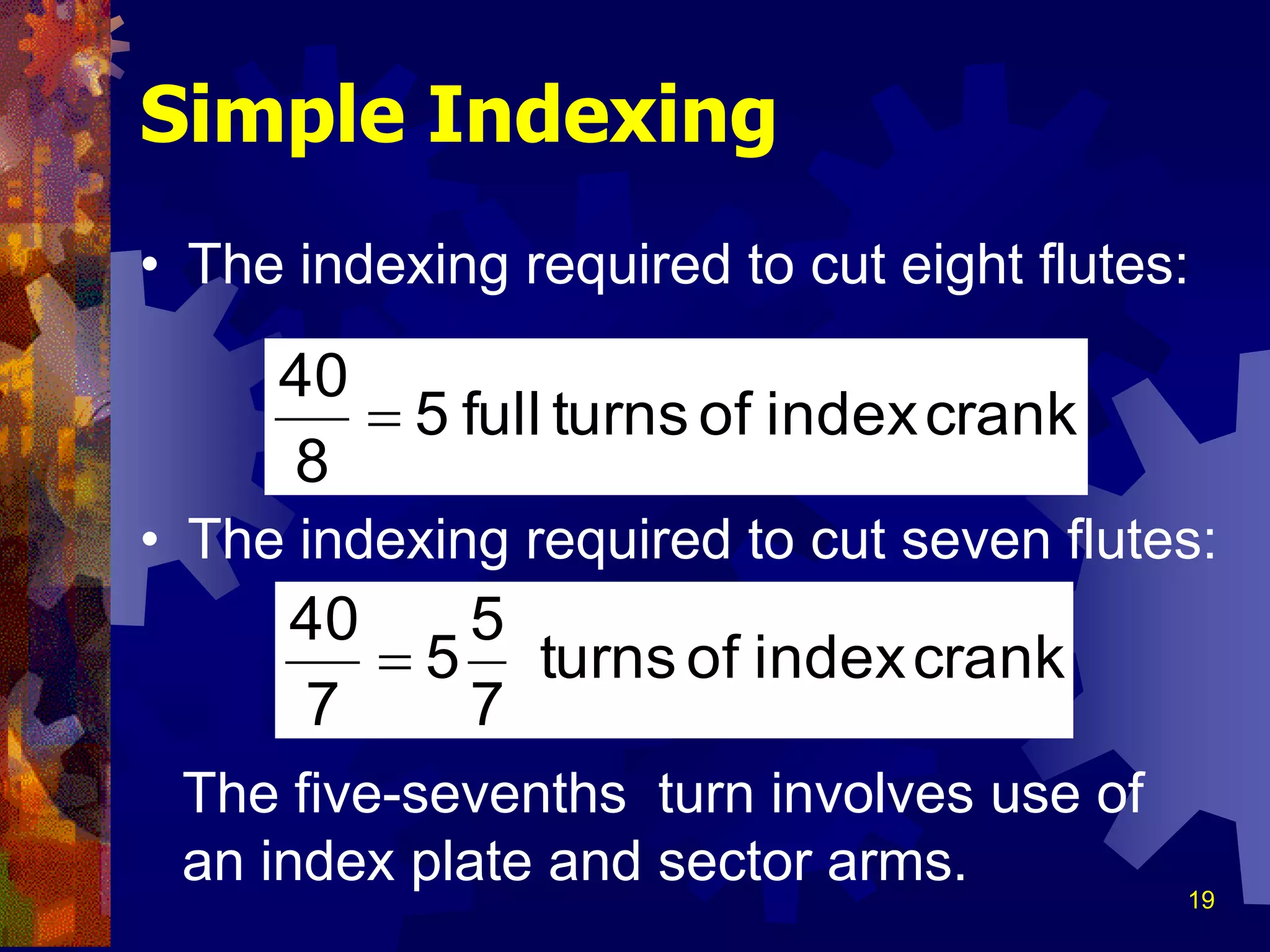 machining and machine tool (Indexing milling machine) | PDF