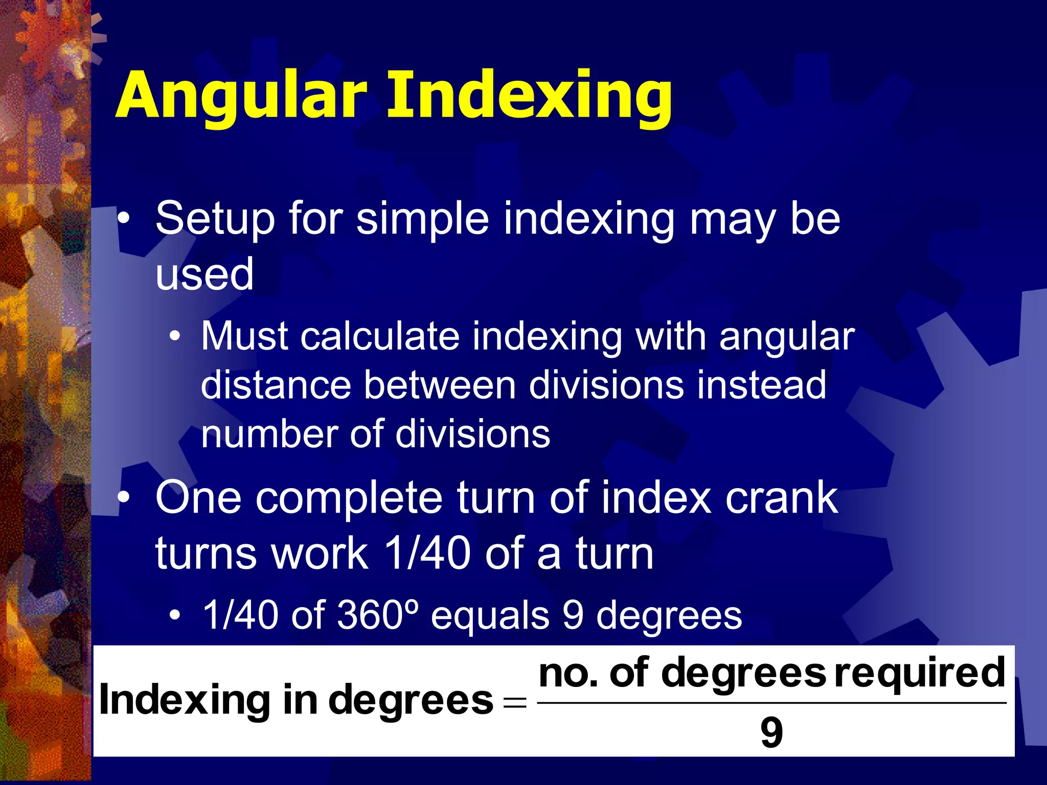 machining and machine tool (Indexing milling machine) | PDF