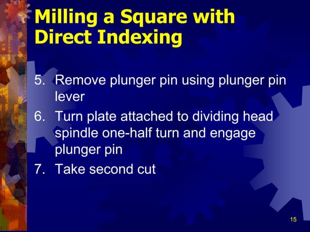 machining and machine tool (Indexing milling machine) | PDF ...