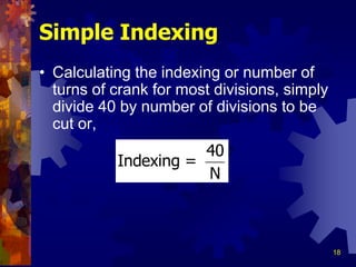 machining and machine tool (Indexing milling machine) | PDF
