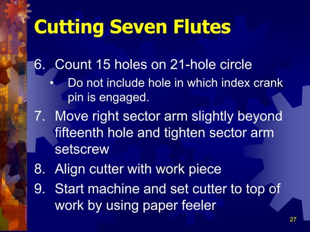 machining and machine tool (Indexing milling machine) | PDF ...