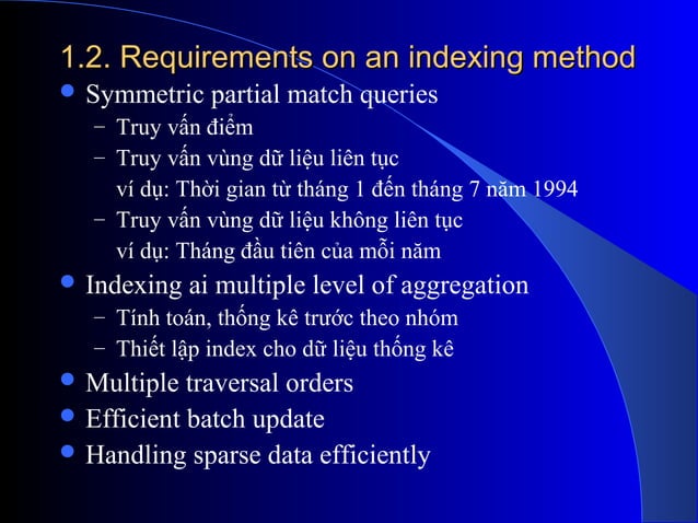 Indexing olap data | PPT