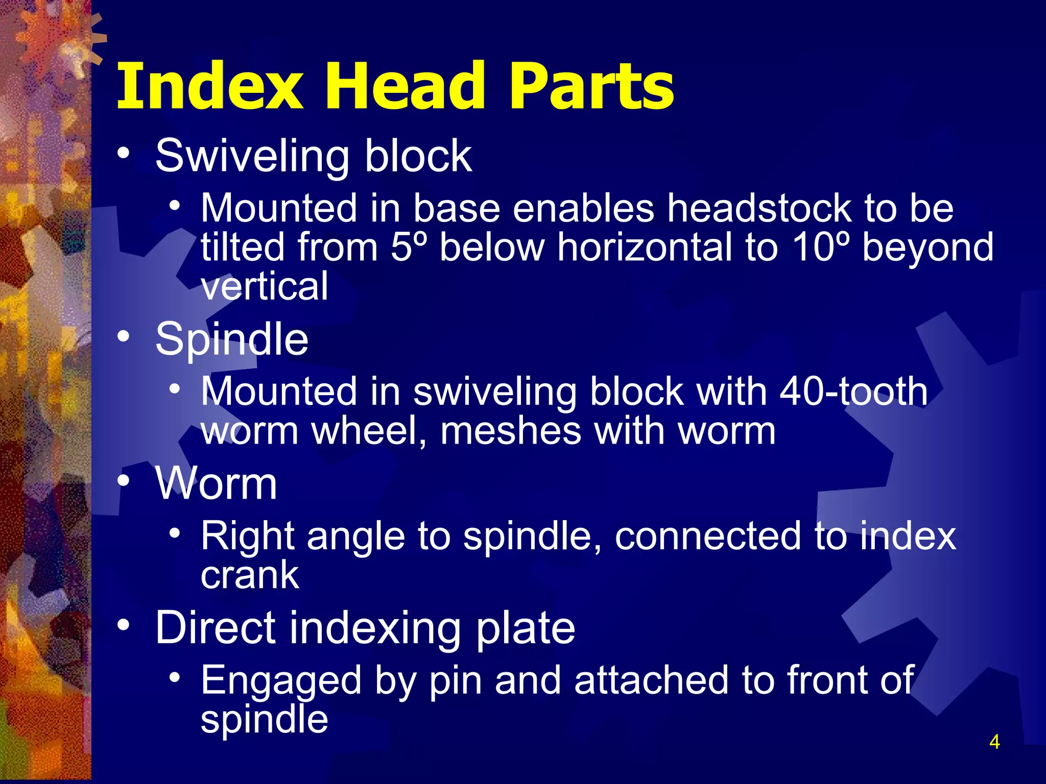 Indexing or dividing_head | PPT