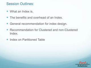 SQL Server Index and Partition Strategy | PPTX | Databases | Computer ...